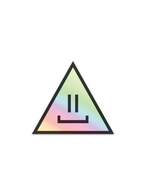 Acute Smiley Sticker - Holographic